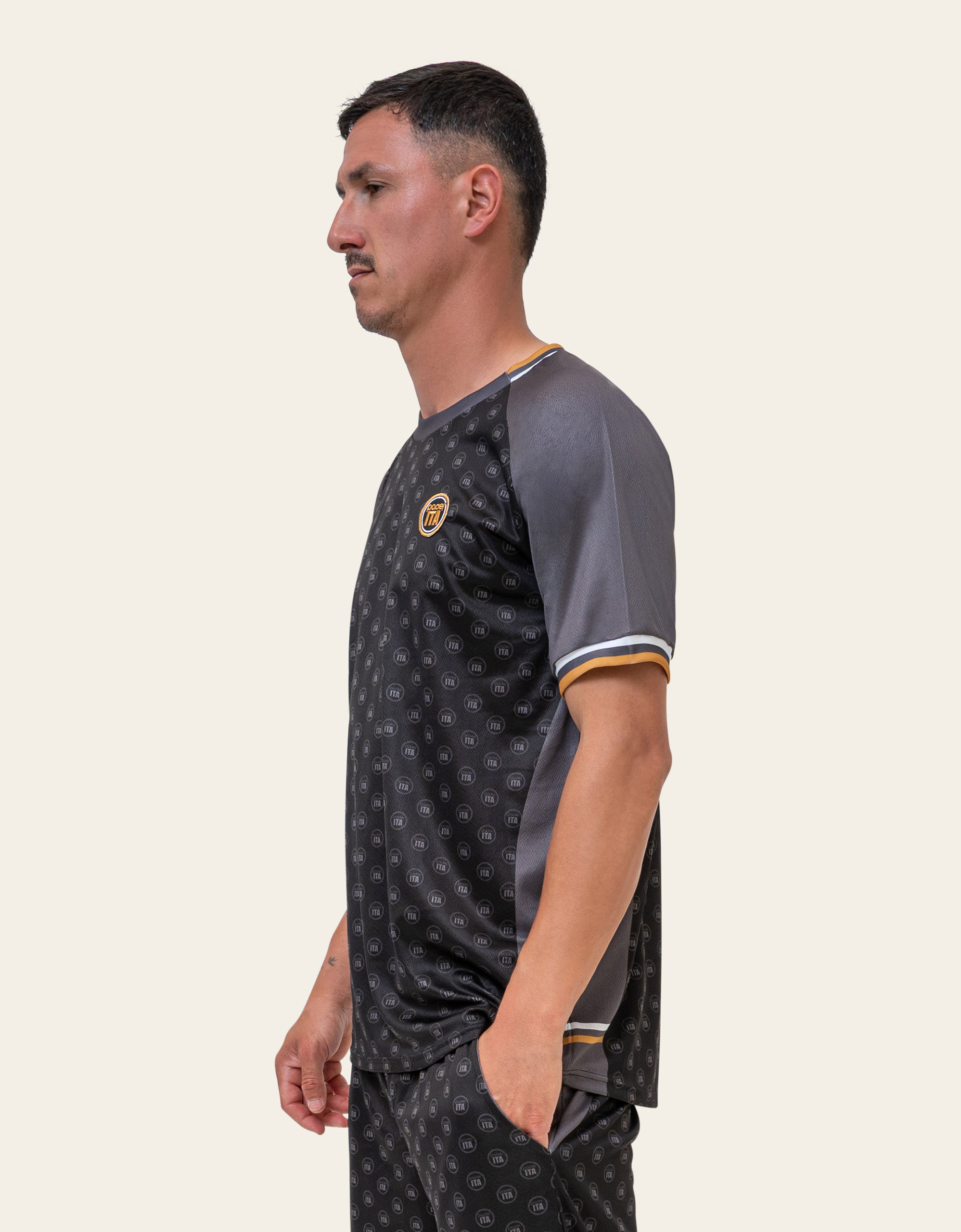 Men's Black Padel T-Shirt | Breathable Smart Fit Padel ITA • Padel ITA